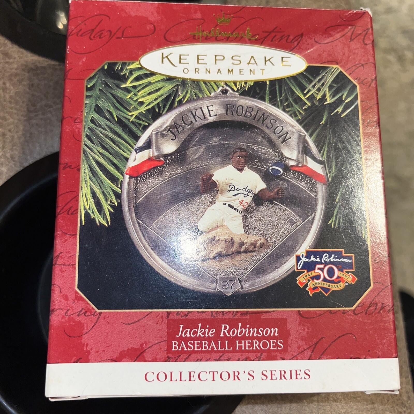 Hallmark Keepsake Ornament MLB Dodgers Baseball Heroes Jackie Robinson ...