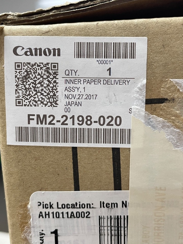 Canon, FM2-2198-020, Inner Paper Delivery (OEM / New) | eBay