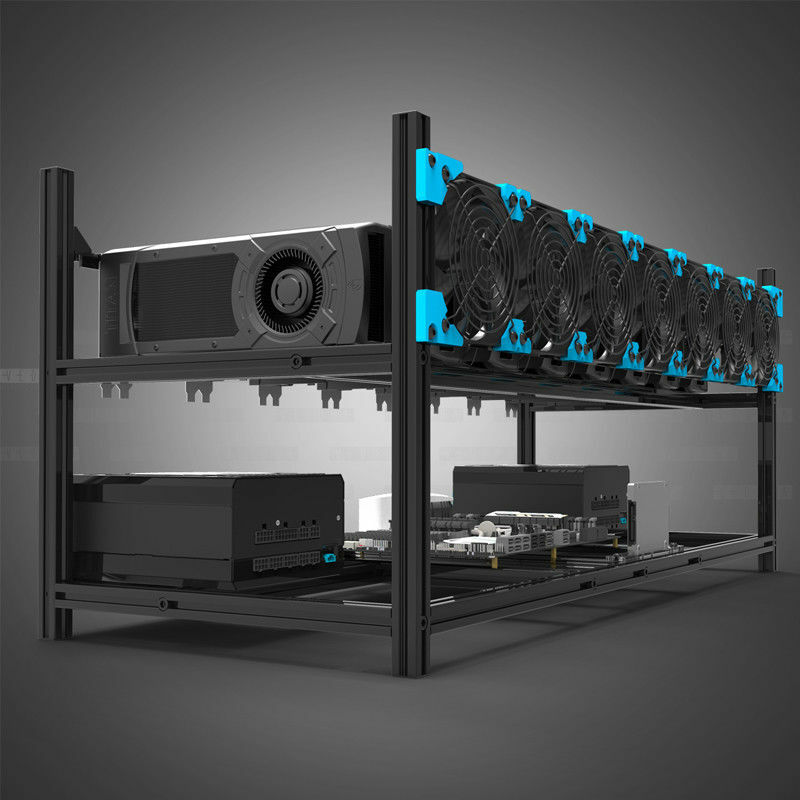 Starter Bitcoin Mining Rig Open Frame 0-GPU Pro Cryptocurrency Miner ...