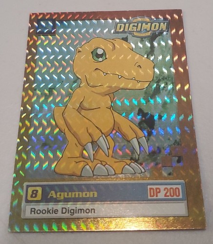 FOIL PRISM Digimon Card Agumon 11 Of 34 Animated Series Upper Deck Holo ...