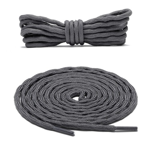 2Pair Wave Dark Gray Hiking Work Boot Shoe Laces for 5 6 7 8 eyelets ...