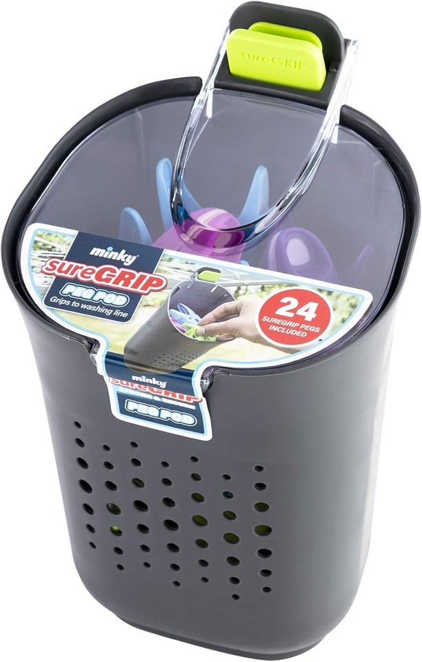 SureGrip Clothespin Pod with 24 SureGrip Pegs | eBay