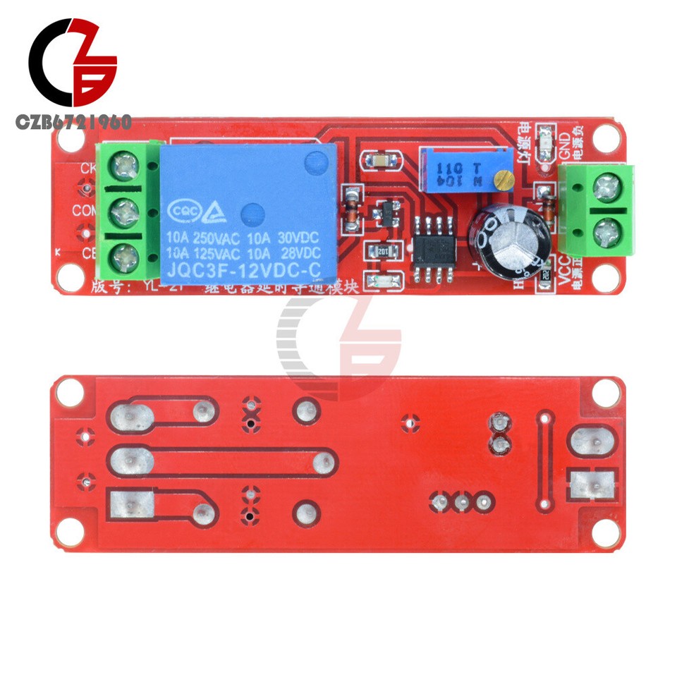 DC 12V NE555 Conduction Delay Relay Shield Module Timer Switch 0 to 10 ...