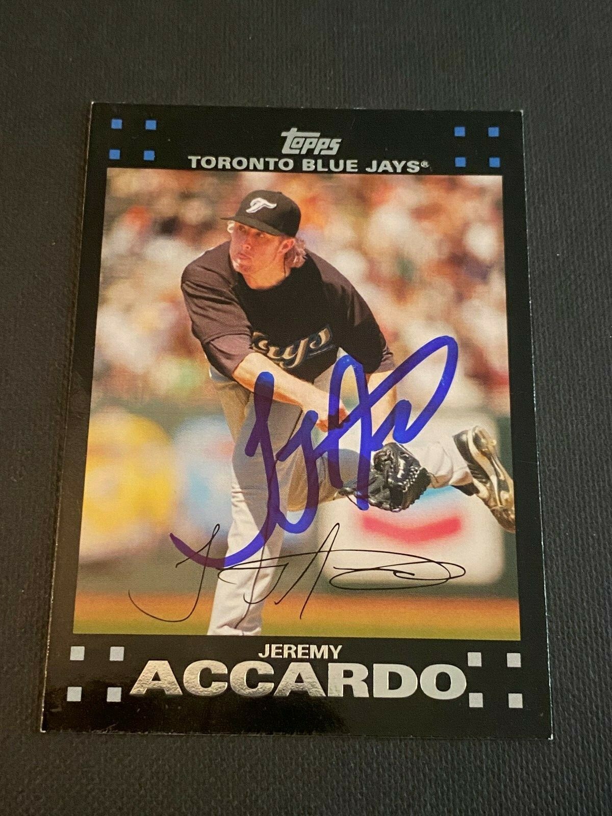 Jeremy Accardo Signed 2007 Topps Updates & Highlights UH Card Blue Jays ...