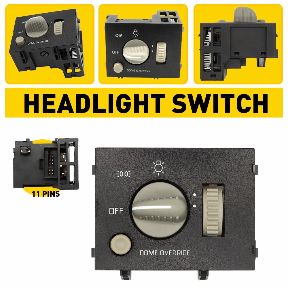 Headlight Switch For 1995-1999 Chevy TRUCK SUV C1500 C2500 C3500 K1500 ...