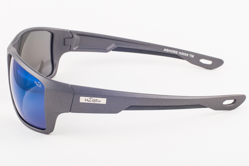H2Optix ASHORE H2005 Matte Gunmetal / Grey Blue Flash Mirror Polar ...