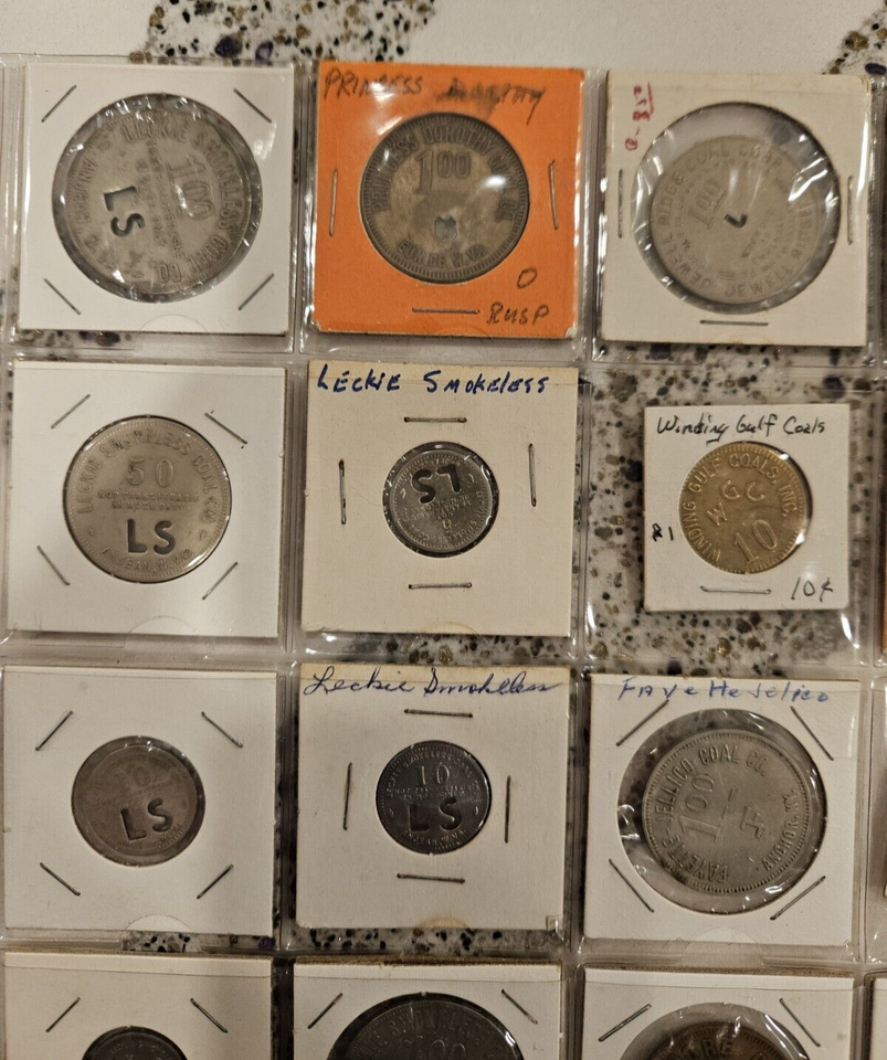 COAL MINE SCRIP TOKEN LOT OF 60 STARTER COLLECTION KY VA WV | eBay