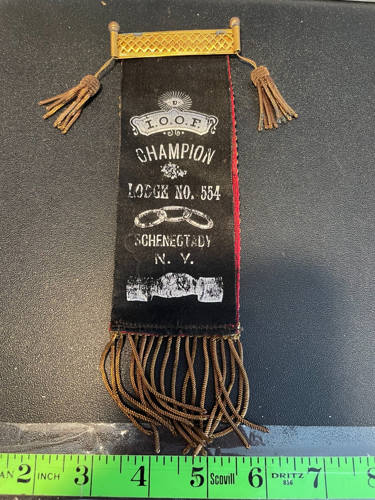 IOOF Odd Fellows Champion Lodge 554 Schenectady NY ribbon Pin (C) | eBay