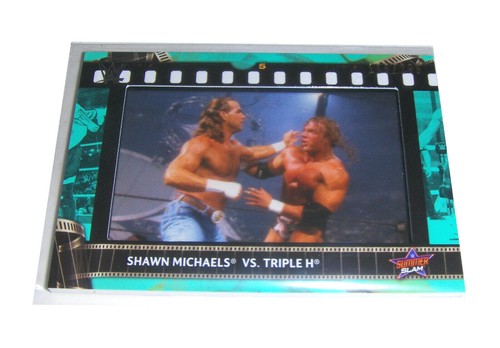 Topps 2021 SHAWN MICHAELS vs TRIPLE H Green Parallel Film Strip Card ...