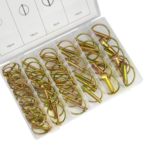 WMYCONGCONG 50 PCS Heavy Duty Lynch Pin Fastener Assortment Kit Linch ...