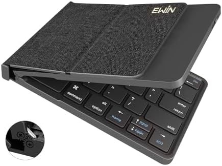 Ewin Bluetooth Keyboard Folding Type Ultra Lightweight Thin Leather ...