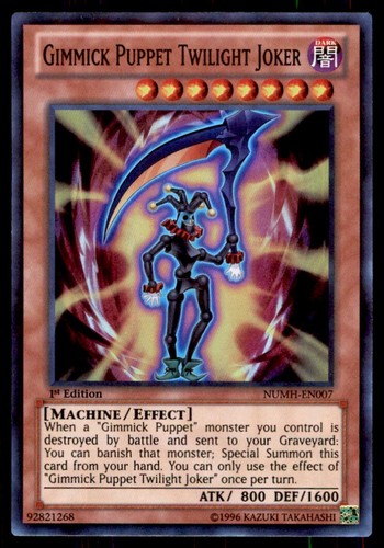 Yu-Gi-Oh! 1st Edition Gimmick Puppet Twilight Joker #NUMH-EN007 Light ...