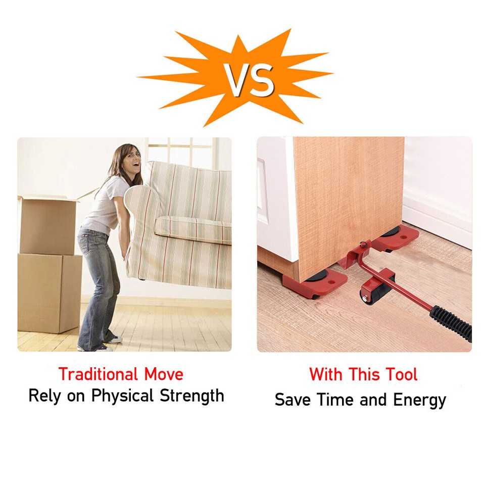 Moving Heavy Objects Lifting Pulley Furniture Mover Transporter Jack ...