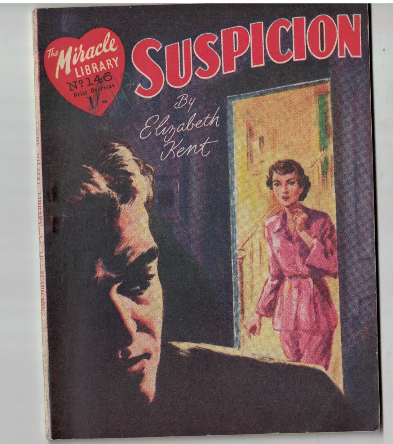 1950s British Pulp Miracle Library No. 146 Suspicion Fleetway House pub ...