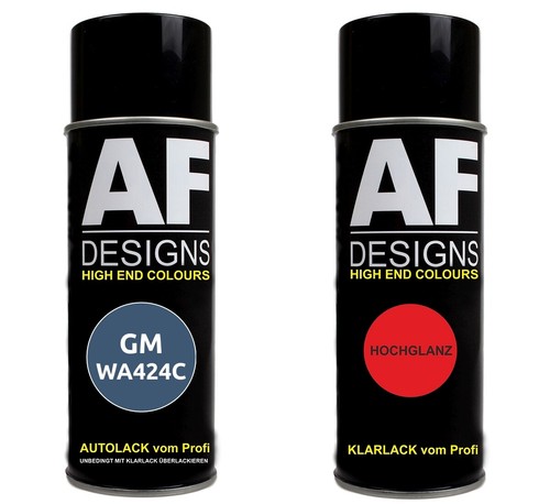 Autolack Spraydose Set GeneralMotors WA424C Blue Steel Metallic ...