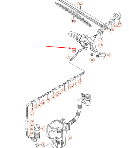 AUDI A1 MK1 Rear Window Wiper Motor Coupling Element 3B0955875 | eBay