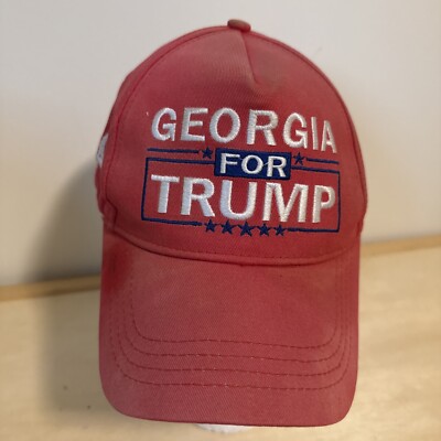 Georgia for Trump Red MAGA Hat 2024 Curved Bill Distressed Faded | eBay