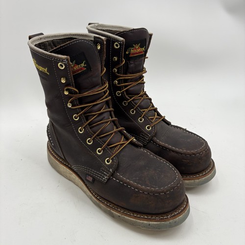 Thorogood 804-3800 Men's US 8 EE Brown 8" Steel Moc Toe Work Boot | eBay