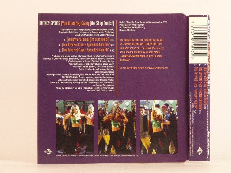 BRITNEY SPEARS (YOU DRIVE ME) CRAZY (THE STOP REMIX) (D78) 3 Track CD ...