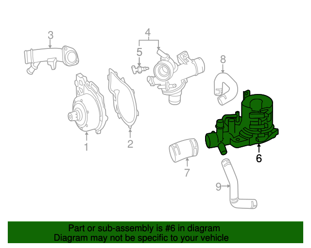 Mercedes-Benz OM651 A6512003900 (6000) Water Outlet Fuel Filter Housing ...
