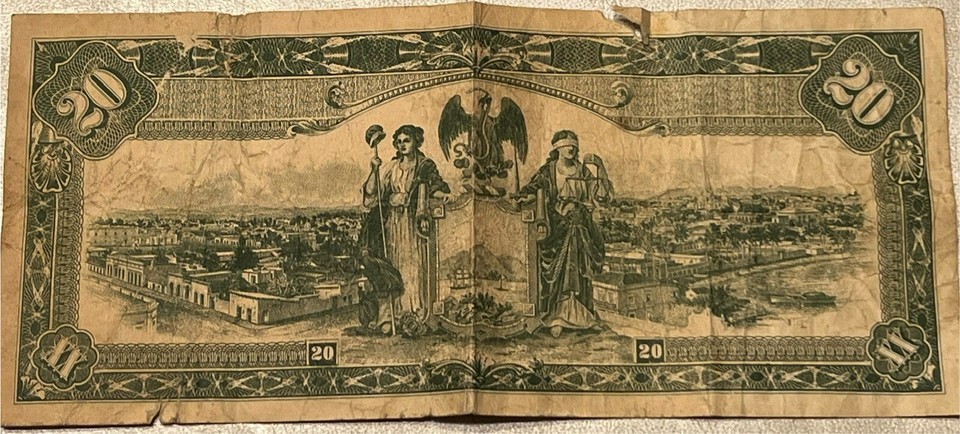 UNC 1915 Sinaloa, Mexico 25 Centavos Banknote - W/ Stamp - P# 1041 | eBay