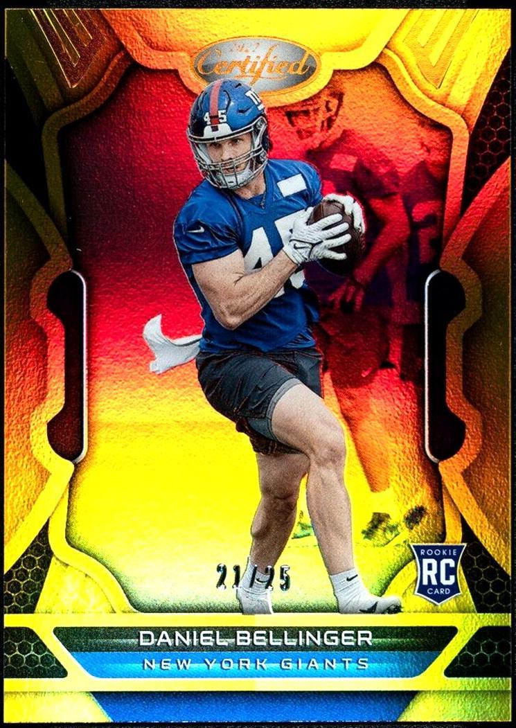 2022 Panini Certified - Rookies Daniel Bellinger #198 Mirror Gold /25 ...