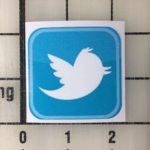 Twitter Logo 2" Wide Multi-Color Vinyl Decal Sticker - 4 Stickers Total ...