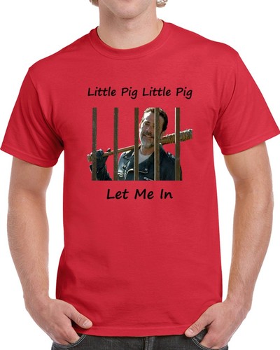 Little Pig Little Pig Let Me In Walking Dead T-Shirt Negan Jeffrey Dean ...