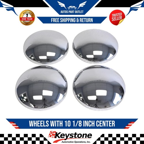 New 10-1/8" Baby Moons Moon Center Hubcaps | Wheel Cover For Hot Rod ...