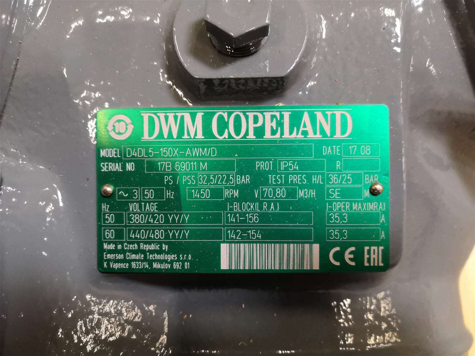 DWM Copeland D4DL5-150X-AWM/D Kompressor 17B69011M | eBay