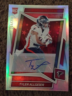 Tyler Allgeier- 2022 Panini Rookies & Stars RC auto #204/299 Atlanta ...