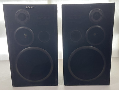 Pair Of Sony SS-D117 Black Bookshelf 17" Speakers TESTED | eBay