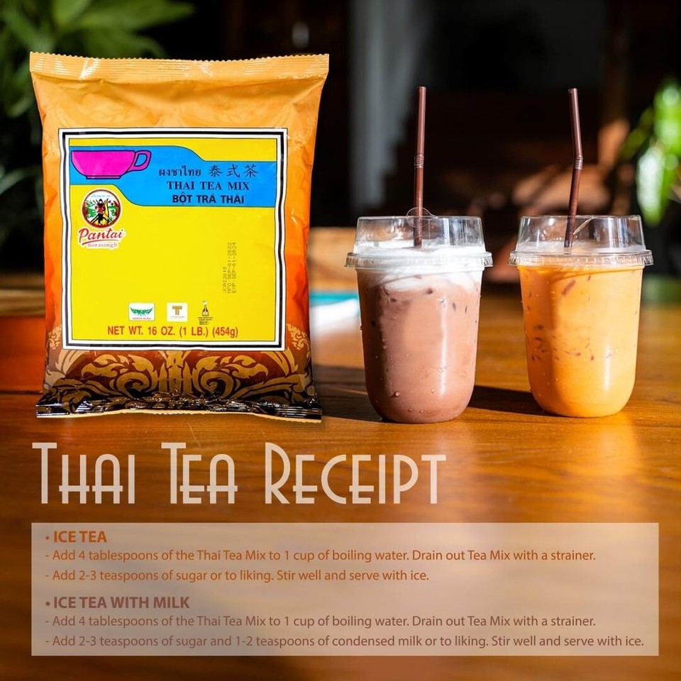 Thai Tea Mix (Pantai) 16 oz (1lb.) Thai Iced Tea Traditional Restaurant ...