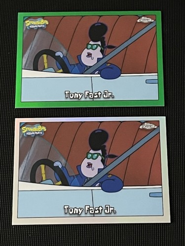 2025 Topps Chrome SpongeBob #153 TONY FAST JR. Kelp Green Refractor ...