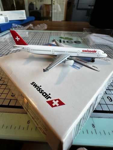 RARE 1:500 Herpa Swissair Airlines Airbus A321-111 Jet Die Toy Scale ...