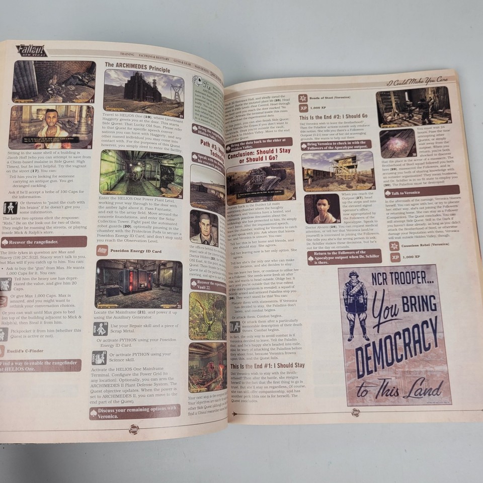 Fallout New Vegas Prima Official Game Guide + Map Poster 2010 Strategy ...