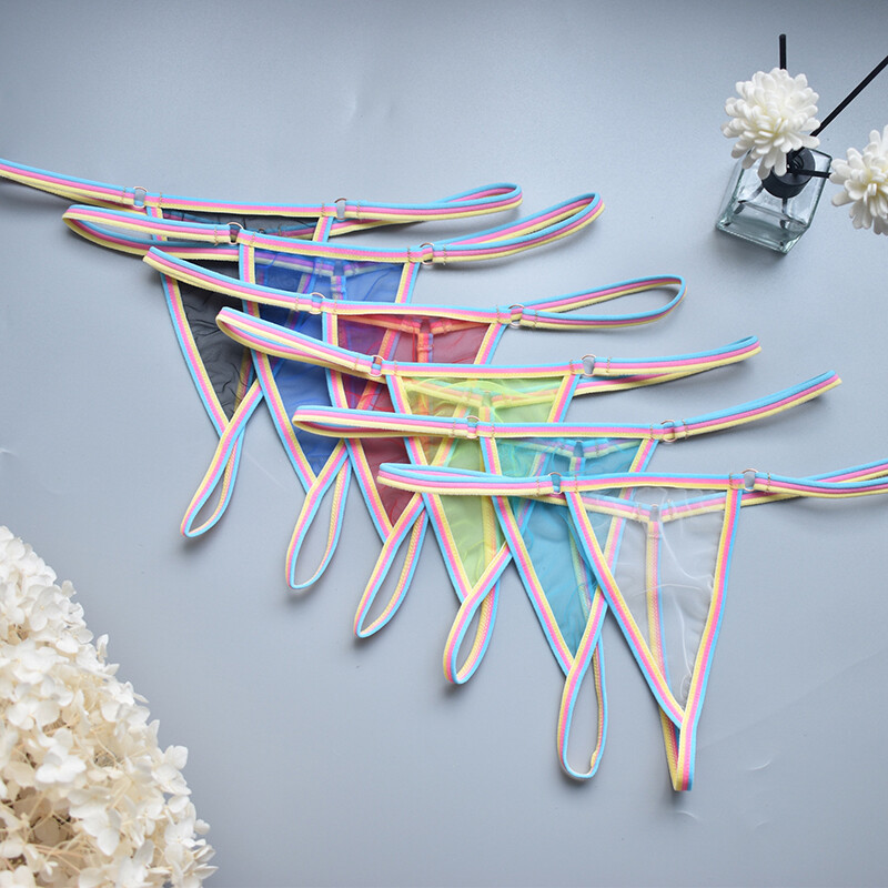 6 Pack Lot Sexy Womens G strings Thong Panties See Through Sheer ...