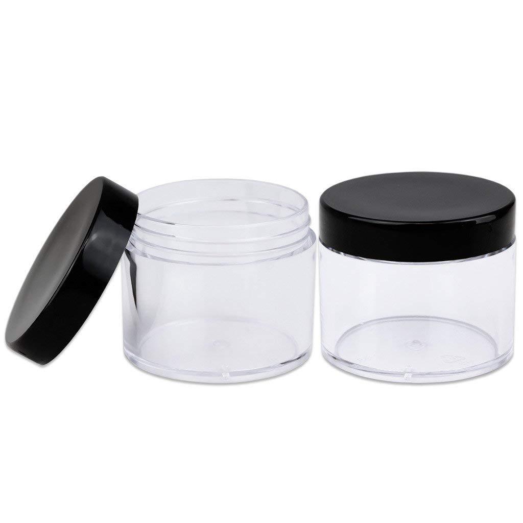 6 Pieces 2Oz/60g/60ml HQ Acrylic Leak Proof Clear Container Jars w ...