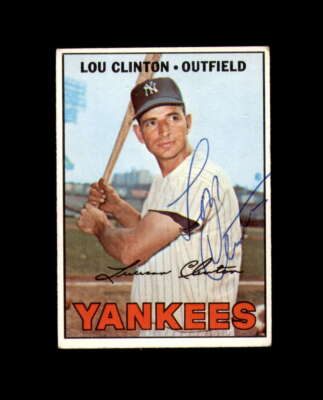 Lou Clinton Signed 1967 Topps New York Yankees Autograph | eBay