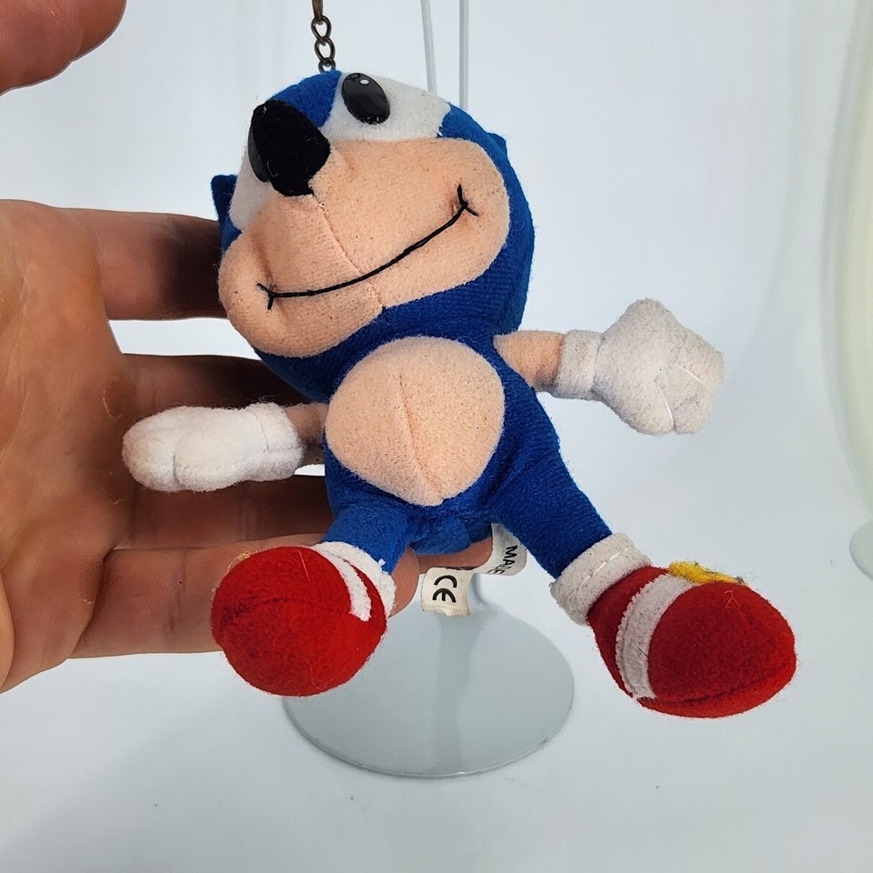 Sonic The Hedgehog Plush K.O TAIWAN VINTAGE 1990'S Keychain 6" CUTE ...