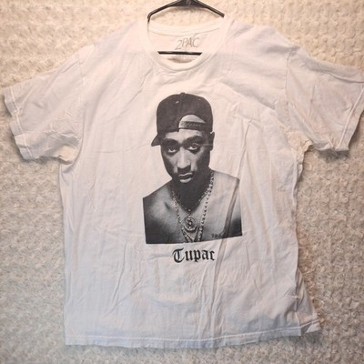Tupac Shakur 2Pac White T-Shirt XL | eBay
