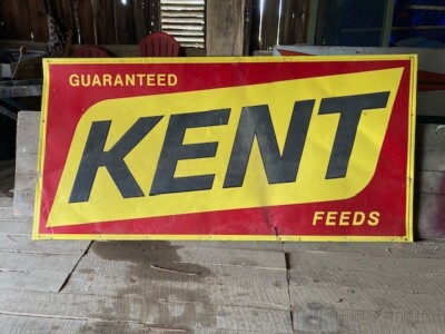 Large Vintage Kent Feeds Sign- 94" x 47" -delivery options | eBay