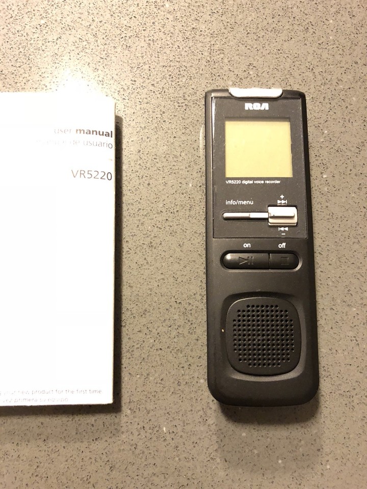 RCA VR5220 (512 MB, 200 Hours) Handheld Digital Voice Recorder ...