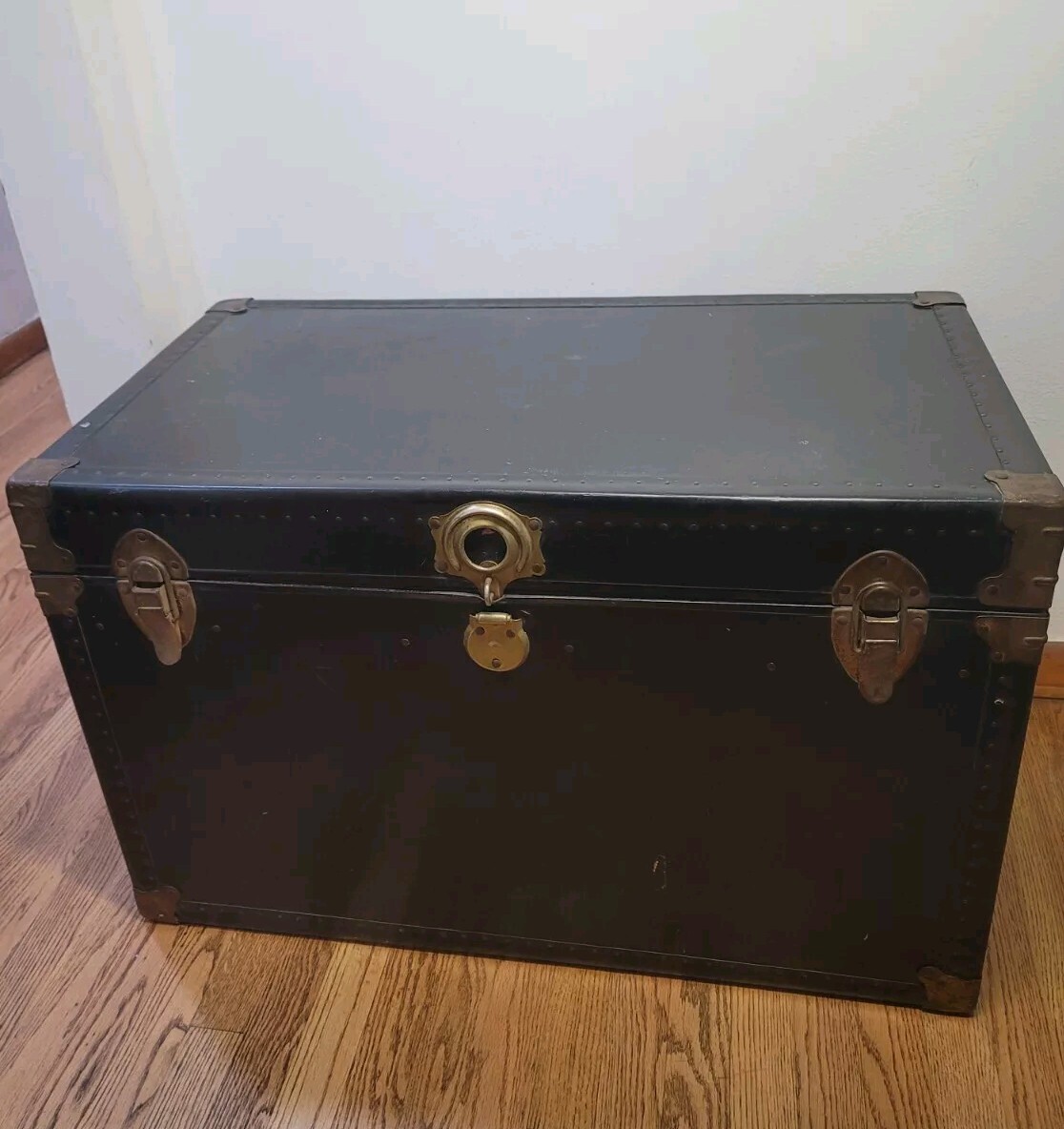 Vintage Steamer Trunk Industrial Coffee Side Table | eBay
