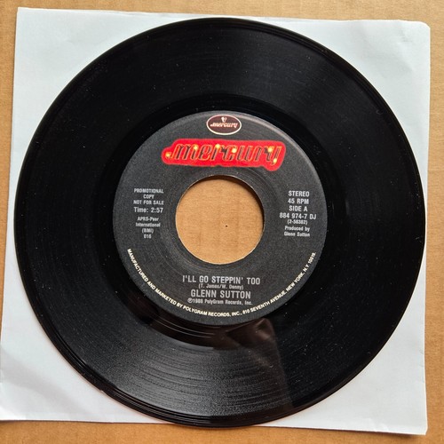 GLENN SUTTON I'll Go Steppin Too DJ PROMO 45 7" COUNTRY Vinyl Record ...