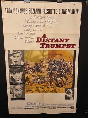 A Distant Trumpet 1964 Original 1 sheet poster Troy Donahue Suzanne ...