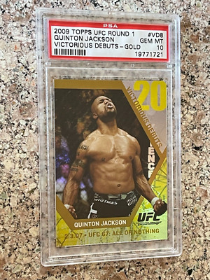 2009 Topps UFC Round 1 Gold Victorious Debuts QUINTON JACKSON /88 - PSA ...