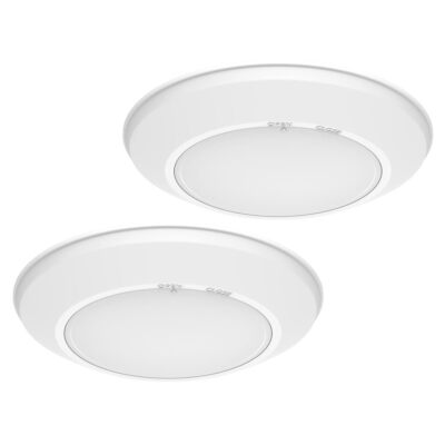 2-Pack - 6in. LED Color Tunable Disc Downlight - 10W - 1000 Lumens ...
