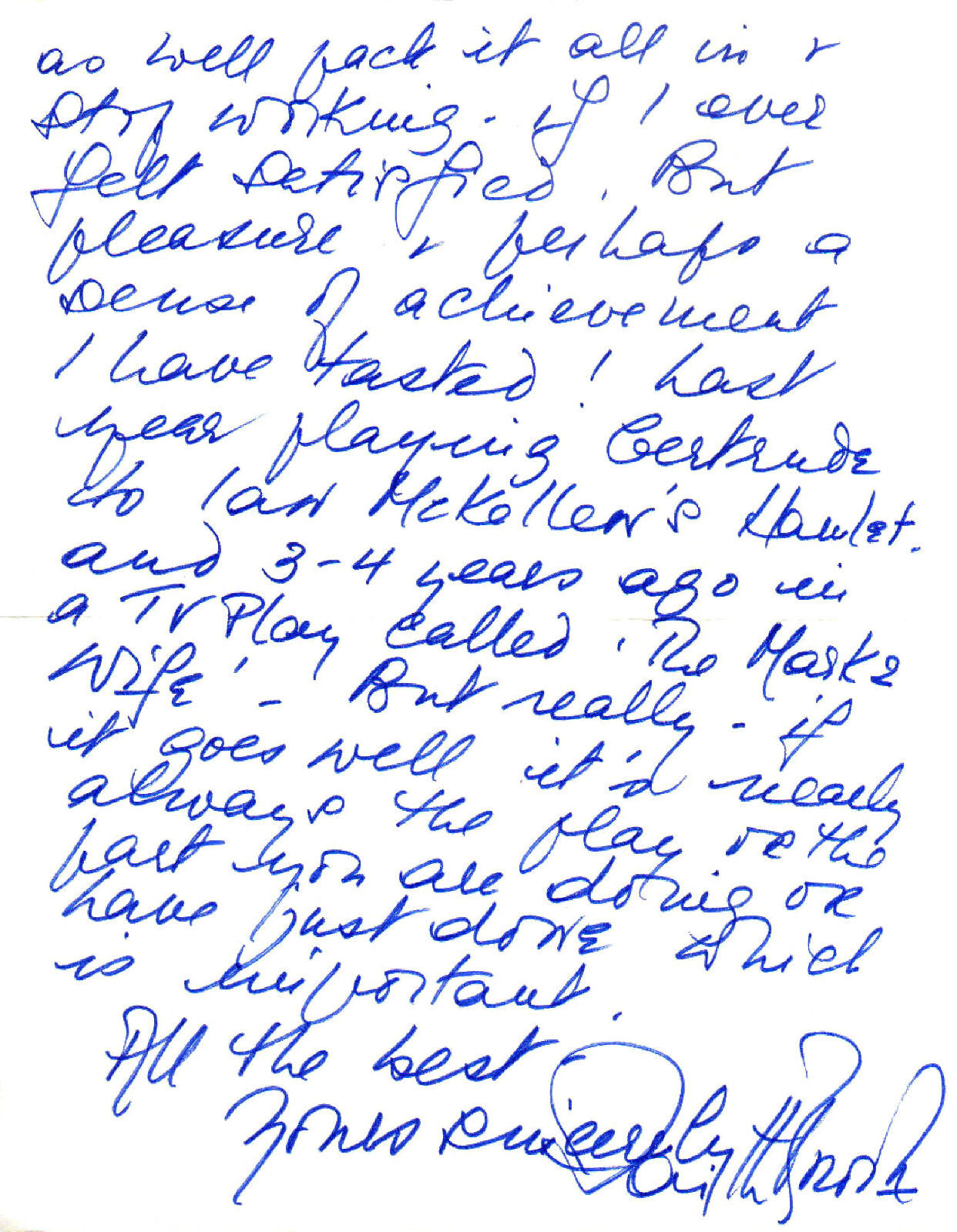 FAITH BROOK (+2012) - British Actress - The 39 Steps - Autograph Letter ...