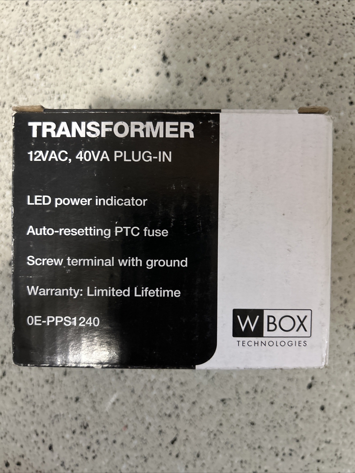 WBox Plug-In Transformer Auto-Resetting PPS1240 12VAC, 40VA PTC Fuse | eBay